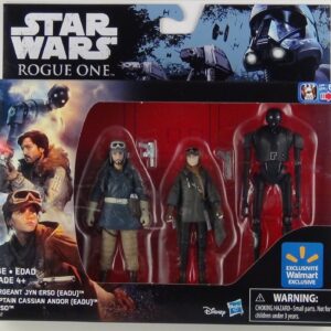 Star Wars: Rogue One, Exclusive Action Figure Set (Sergeant Jyn Erso, Captain Cassian Andor and K-2SO), 3.75 Inches