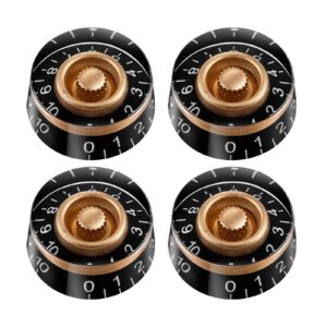 oulii speed control knob with white word for electric guitar 4pcs