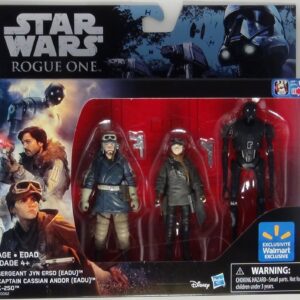 Star Wars: Rogue One, Exclusive Action Figure Set (Sergeant Jyn Erso, Captain Cassian Andor and K-2SO), 3.75 Inches