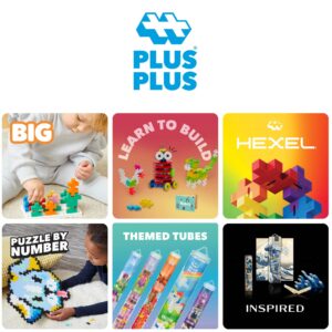 PLUS PLUS 3D Puzzle Building Block Set, 70 Mini Interlocking Pieces, Fun Holiday Activities for Kids - Chick Mini Maker Tube