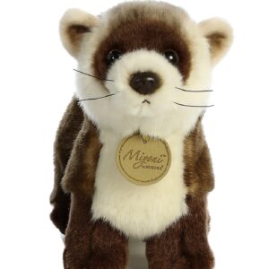 Aurora® Realistic Miyoni® Black Footed Ferret Stuffed Animal - Lifelike Detail - Cherished Companionship - Brown 10.5 Inches