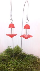 fairy garden accessories. set of 2 miniature bird feeders.