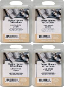 better homes and gardens line dried linen scented wax cubes - 4-pack