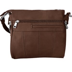 Roma Leathers Concealment Purse w/Buckle (Brown)