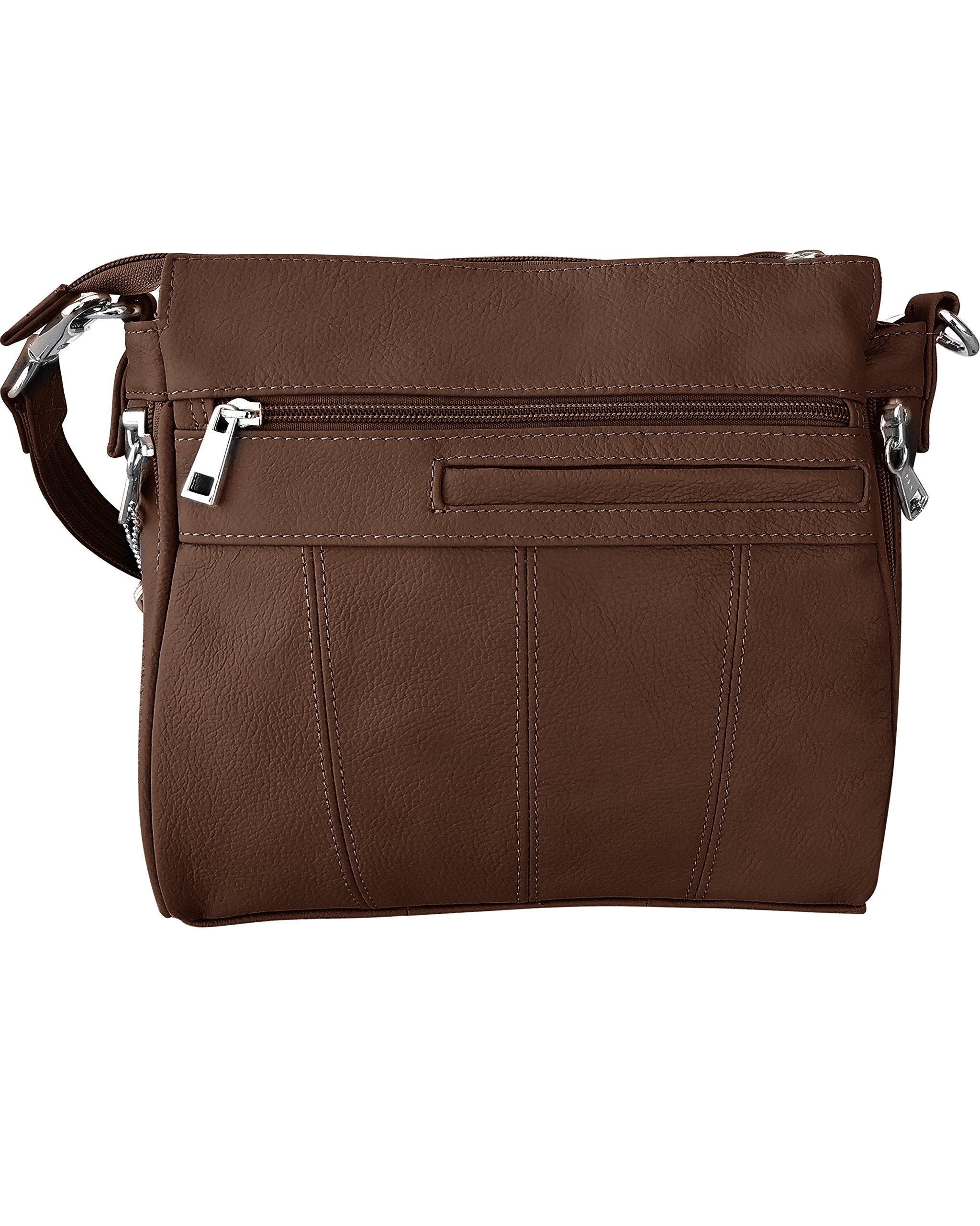 Roma Leathers Concealment Purse w/Buckle (Brown)