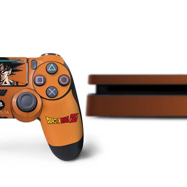 Skinit Decal Gaming Skin Compatible with PS4 Slim Bundle - Officially Licensed Dragon Ball Z Goku Portrait Design