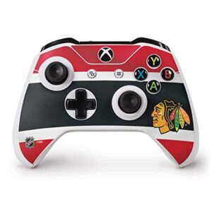 skinit decal gaming skin compatible with xbox one s controller - officially licensed nhl chicago blackhawks jersey design