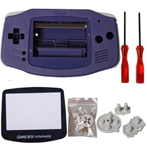 ejiasu gba shell, gba case, full parts replacement housing shell repair part case cover for gameboy advance gba (1pc gba shell blue with lens and screwdriver)