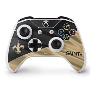 skinit decal gaming skin compatible with xbox one s controller - officially licensed nfl new orleans saints design