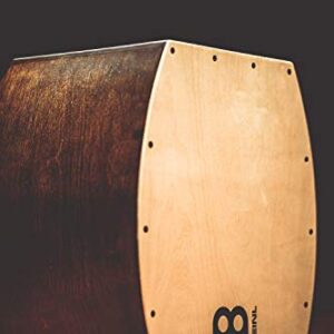 Meinl Jumbo Arch Bass Cajon Box Drum with Internal Snares - NOT MADE IN CHINA - Maple Frontplate / Hardwood Body in Vintage Wine Barrel Finish, 2-YEAR WARRANTY (SUBCAJ8VWB-M)