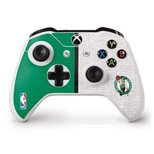 skinit decal gaming skin compatible with xbox one s controller - officially licensed nba boston celtics canvas design