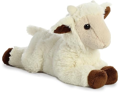 Aurora® Adorable Mini Flopsie™ Goat Kid Stuffed Animal - Playful Ease - Timeless Companions - White 8 Inches