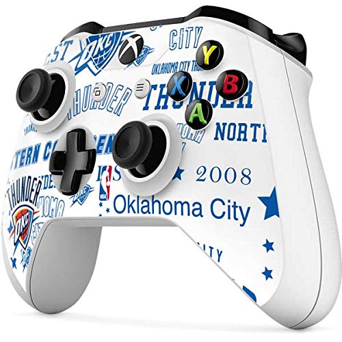 Skinit Decal Gaming Skin Compatible with Xbox One S Controller - Officially Licensed NBA Oklahoma City Thunder Historic Blast Design