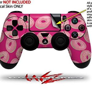 WraptorSkinz Vinyl Decal Skin Compatible with Sony PS4 Controller PlayStation 4 Original Slim and Pro Donuts Hot Pink Fuchsia (Controller NOT Included)