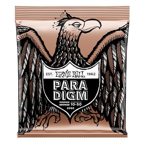 Ernie Ball Paradigm Extra Light Phosphor Bronze Acoustic Guitar Strings, 10-50 Gauge (P02080)