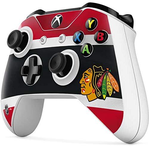 Skinit Decal Gaming Skin Compatible with Xbox One S Controller - Officially Licensed NHL Chicago Blackhawks Jersey Design