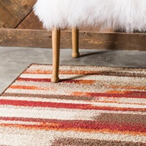 Unique Loom Autumn Collection Area Rug - Wheat (8' x 10' Rectangle, Multi/ Beige)