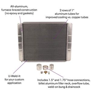 U-Weld-It Custom Aluminum Radiator Kit, 26 x 19 Inch