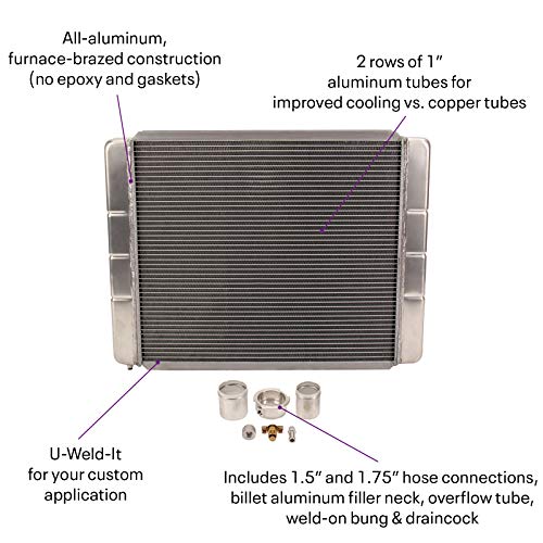 U-Weld-It Custom Aluminum Radiator Kit, 26 x 19 Inch