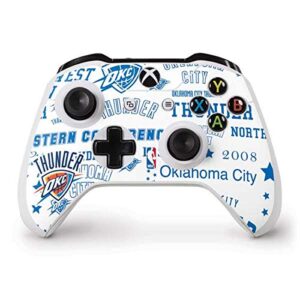 skinit decal gaming skin compatible with xbox one s controller - officially licensed nba oklahoma city thunder historic blast design