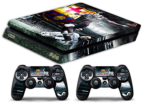 Skin Ps4 Slim - Lionel Messi FC BARCELLONA - Limited Edition Decal Cover ADESIVA Playstation 4 Slim Sony Bundle