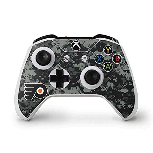 Skinit Decal Gaming Skin Compatible with Xbox One S Controller - Officially Licensed NHL Philadelphia Flyers Camo Design