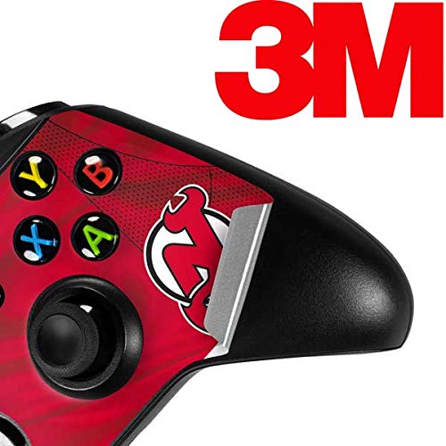 Skinit Decal Gaming Skin Compatible with Xbox One S Controller - Officially Licensed NHL New Jersey Devils Home Jersey Design