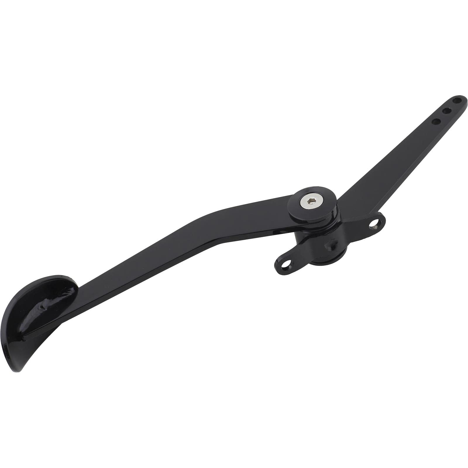 Spoon Accelerator Throttle Pedal, Black Powder Coated Steel, Splined Pivot Hub, Fits Most Vehicles, Base Width .590", Base Length 2.430", Mounting Holes Centerline 1.90"