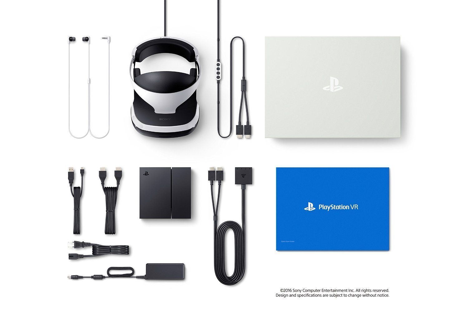 PlayStation VR Bundle 4 Items:VR Headset,Playstation Camera,PlayStation 4 Slim 500GB Console - U,VR Game Disc PSVR DriveClub ncharted 4