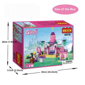 Dream Girls Building Blocks Toys King Prince Princess Pink Palace and Castle Building Sets for Boys and Girls Preschool Educational Toys 178 Pcs 3272