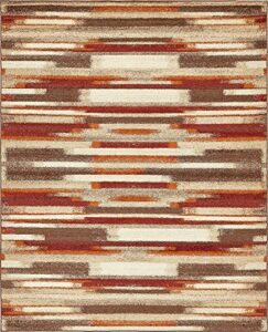 unique loom autumn collection area rug - wheat (8' x 10' rectangle, multi/ beige)