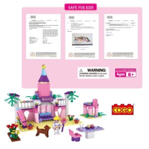 Dream Girls Building Blocks Toys King Prince Princess Pink Palace and Castle Building Sets for Boys and Girls Preschool Educational Toys 178 Pcs 3272