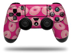 wraptorskinz vinyl decal skin compatible with sony ps4 controller playstation 4 original slim and pro donuts hot pink fuchsia (controller not included)