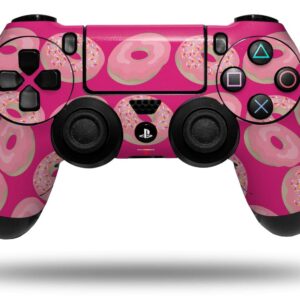 WraptorSkinz Vinyl Decal Skin Compatible with Sony PS4 Controller PlayStation 4 Original Slim and Pro Donuts Hot Pink Fuchsia (Controller NOT Included)