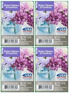 better homes and gardens french lilac flowers scented wax cubes - 4-pack