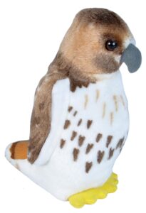 wild republic audubon birds red tailed hawk plush with authentic bird sound, stuffed animal, bird toys for kids & birders