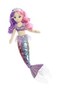 aurora® enchanting sea sparkles™ rainbow sea iris™ stuffed doll - imaginative play - magical companions - 18 inches