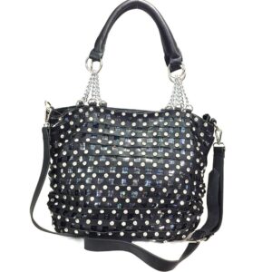 Zzfab Premium Classic Net Bling Handbag Black