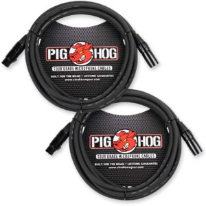 pig hog xlr 15 foot 10 pack tour grade microphone cables