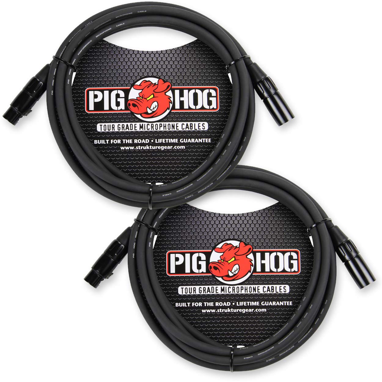 Pig Hog XLR 15 Foot 10 Pack Tour Grade Microphone Cables