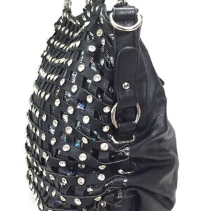 Zzfab Premium Classic Net Bling Handbag Black