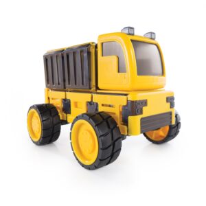 Guidecraft PowerClix Bluetooth Construction Vehicle Magnetic Building Set - STEM Educational Skills Building Toy for Kids