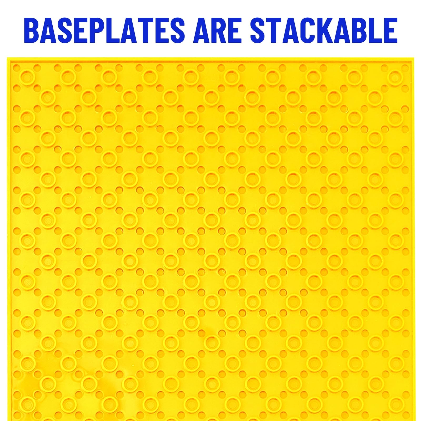 Strictly Briks 12 Pack Stackable Baseplates 10x10 - Building Brick Base Plates with 32 x 32 Studs, Mats, Bases, Boards, Sheets - Compatible with All Major Brands - Rainbow Colors