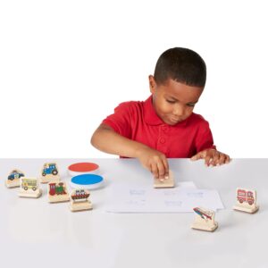 Melissa & Doug My First Wooden Stamp Set - Vehicles