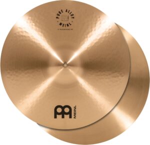 meinl 14" medium hihat (hi hat) cymbal pair - pure alloy traditional - made in germany, 2-year warranty (pa14mh)