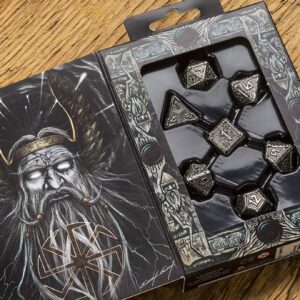 Q Workshop Metal Mythical 7 Polyhedral Ornamented Dice Set