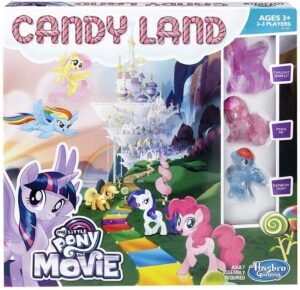 hasbro gaming candy land game: my little pony the movie edition