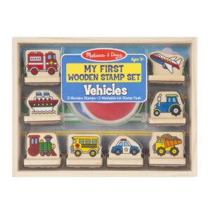 melissa & doug my first wooden stamp set - vehicles