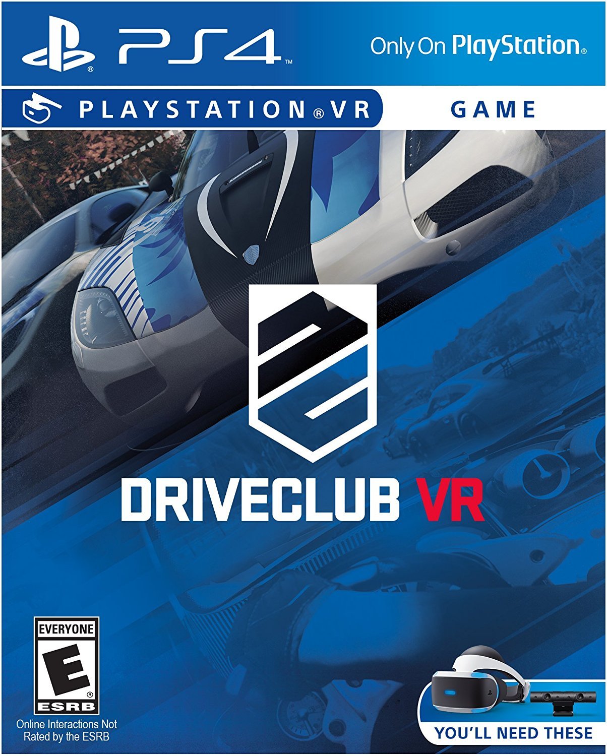 PlayStation VR Bundle 4 Items:VR Headset,Playstation Camera,PlayStation 4 Slim 500GB Console - U,VR Game Disc PSVR DriveClub ncharted 4