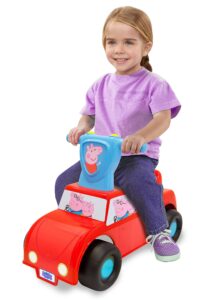 peppa pig family car push n' scoot ride-on